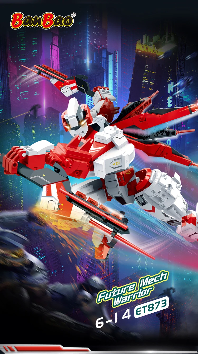 Banbao Children Educational Boys Fire Blade Science Fiction Cool Mech ...