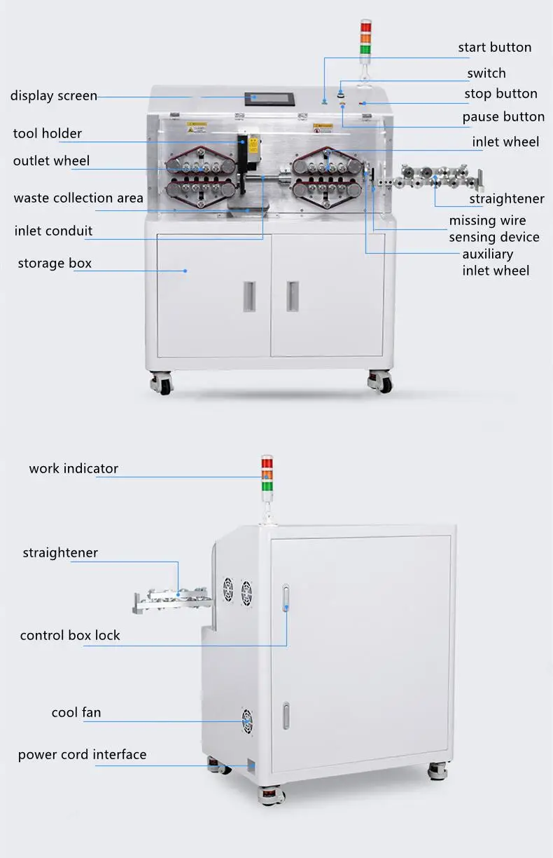 Large Cable 150sqmm Fully Automatic Wire Cable Cutting Stripping ...