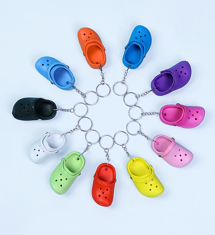 Wholesale Lovely Cute 3d Mini Eva Plastic Croc Key Chain Foam Hole ...