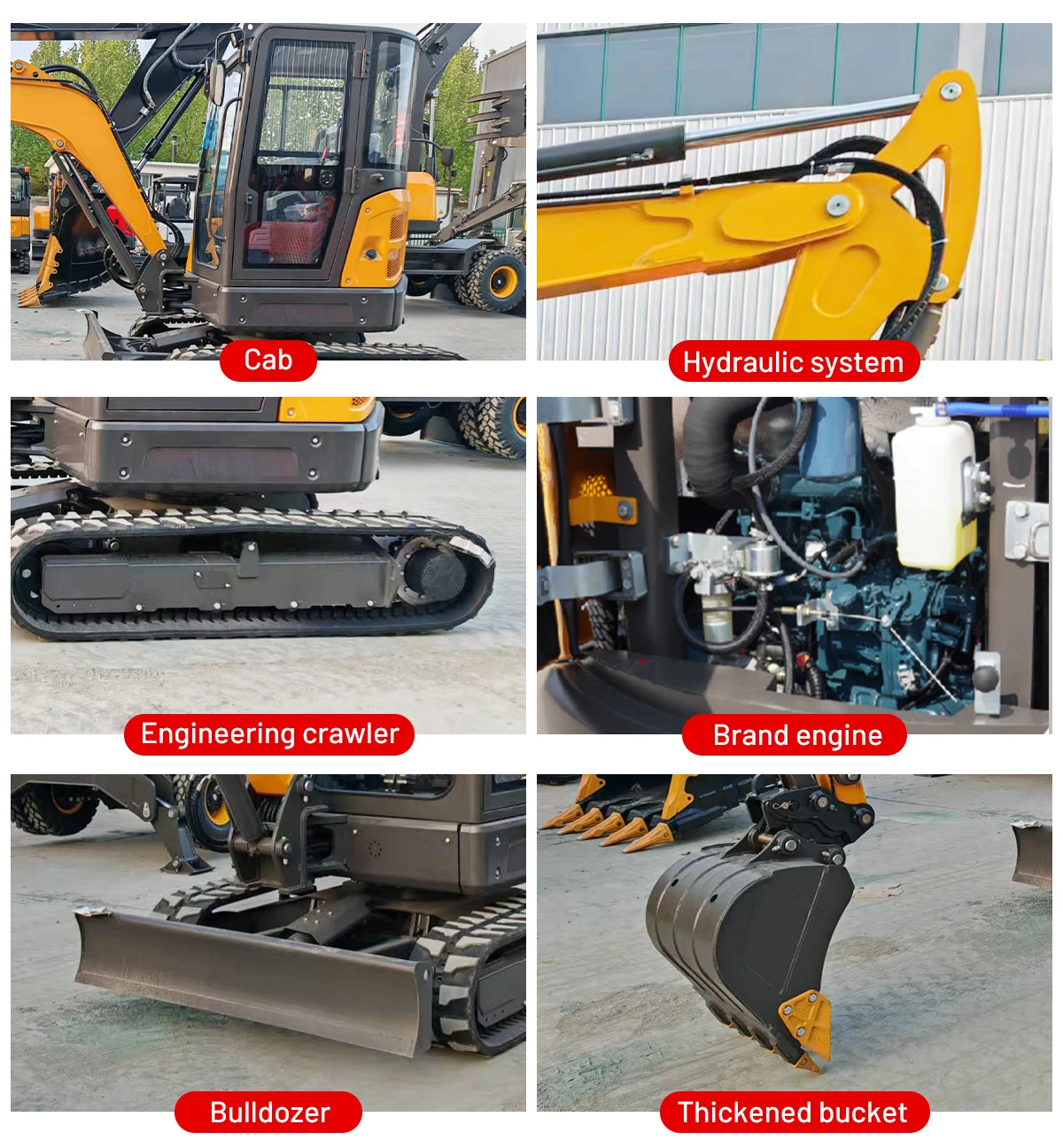 Kubota Engine Excavator - 2 Ton Mini Diggers for Earthmoving
