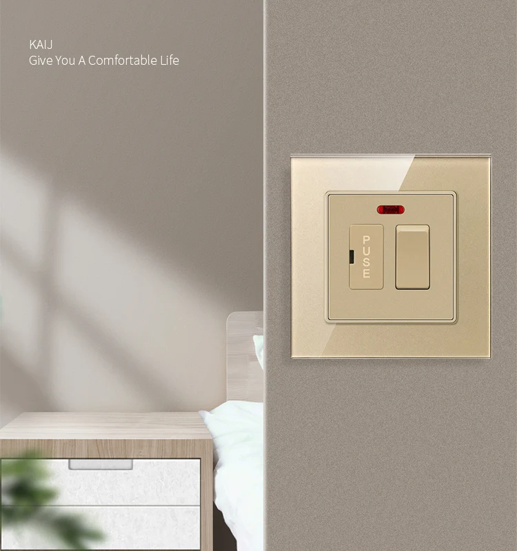 Double Pole 13A Fuse Spur Switch with Indicator Lamp