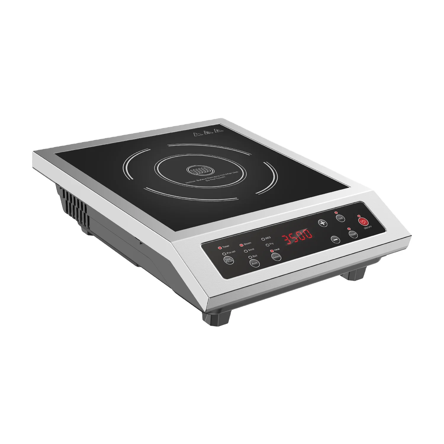 201 Stainless Steel 4 Burner Tabletop Commercial Induction Cooker 3500w ...
