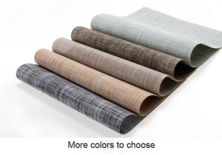 Eco-friendly Washable Placemat Non-slip Insulation Table Mat Pvc Linen ...