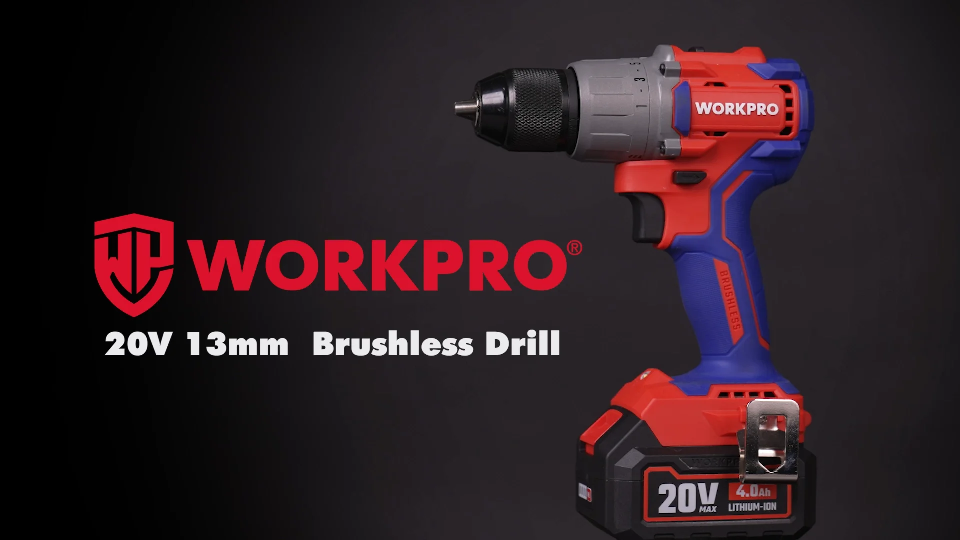 Workpro 20v 13mm毫米无刷钻无绳电动工具钻具组包括锂离子电池 - Buy Workpro 19 + 1扭矩设置锂离子无绳电动工具无刷钻套,Workpro 20v Max电动锂离子 ...