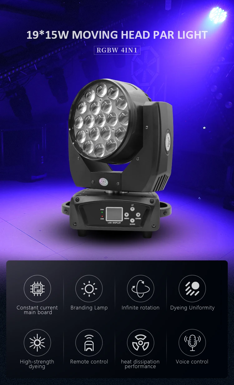 Martin Mac Aura 19x15w Rgbw 4in1 Leds Zoom Wash Stage Par Lights Led ...