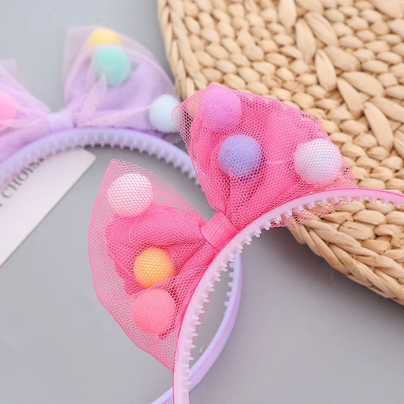 Princess Beautiful Gauze Bow Headband Girl's Hair Accessories Handmade ...