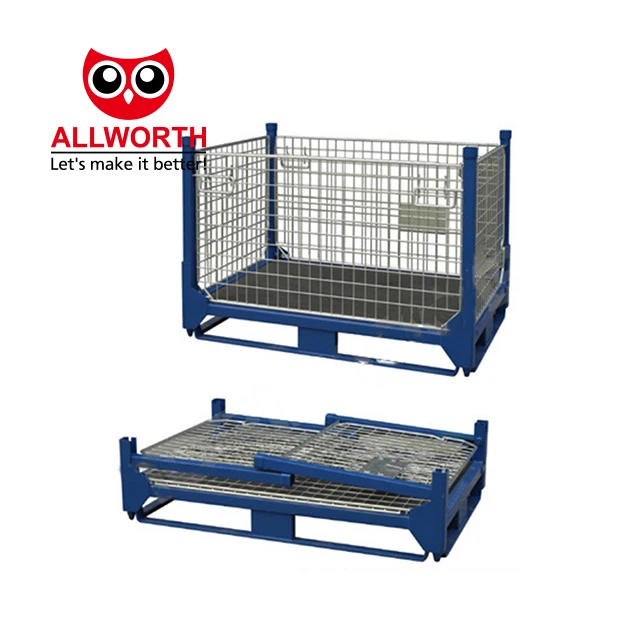 Nesting Warehouse Iron Stackable Pallet Rack Industry Stacking Frame ...