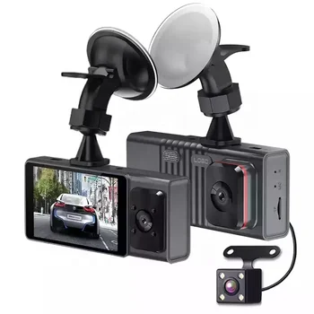 3 Inch Fhd 1080p Portable Dash Cam With Front+inside+rear 3 Lens Car ...