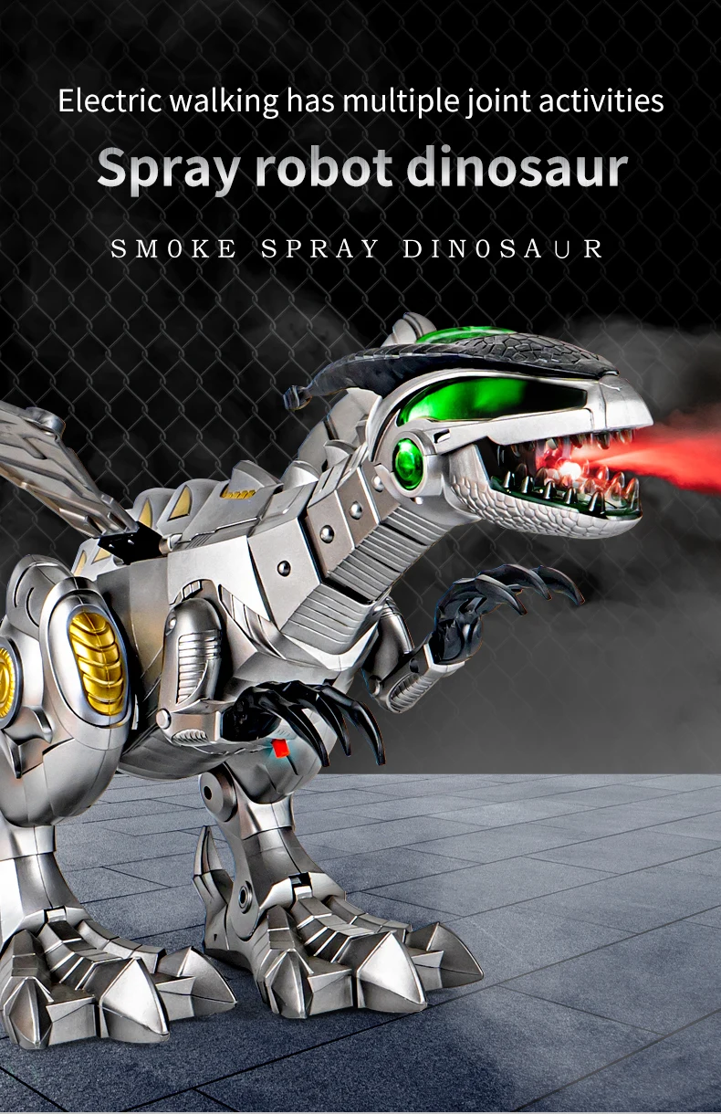 Spray Dinosaurio Robot Electric Dinosaur,Kids Dinosaur Toys With Lights ...