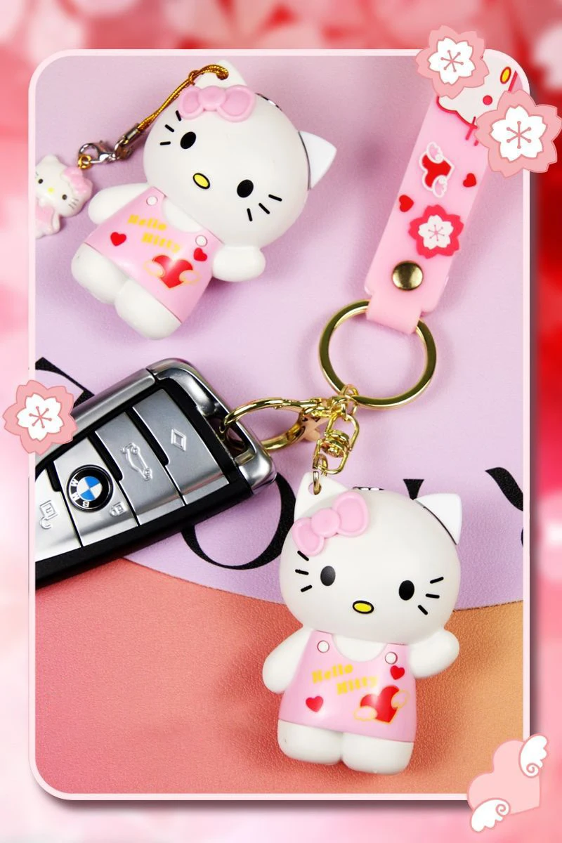 3d Hello Kitty Lighter Cartoon Doll Red Flame Gas Lighter Windproof ...