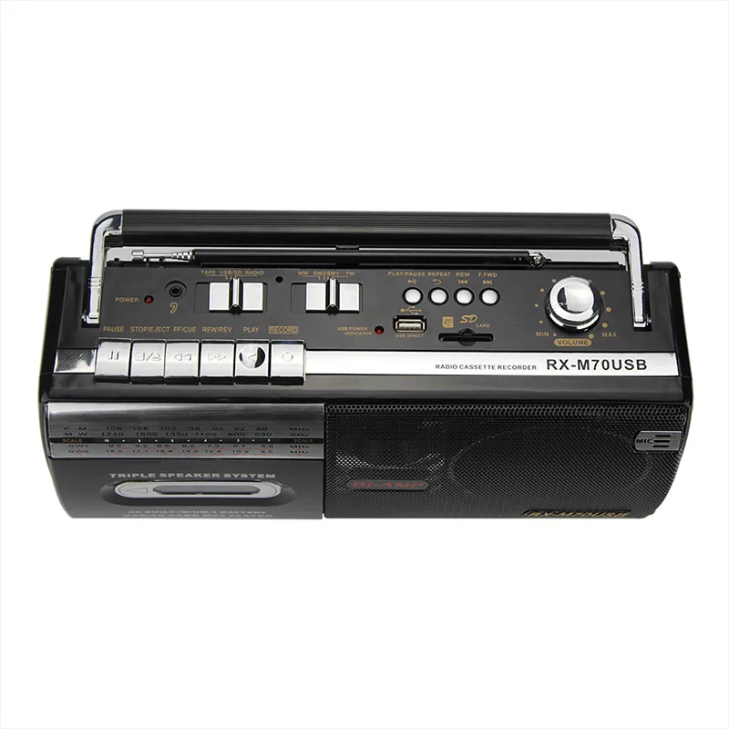 M-70U Classic Cassetter Recorder Player with AM FM SW1-2 4 bands Radio ...