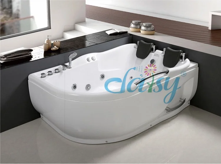 Big Size Two Person Corner Bath Comfortable Freestanding Whirlpool Tub ...