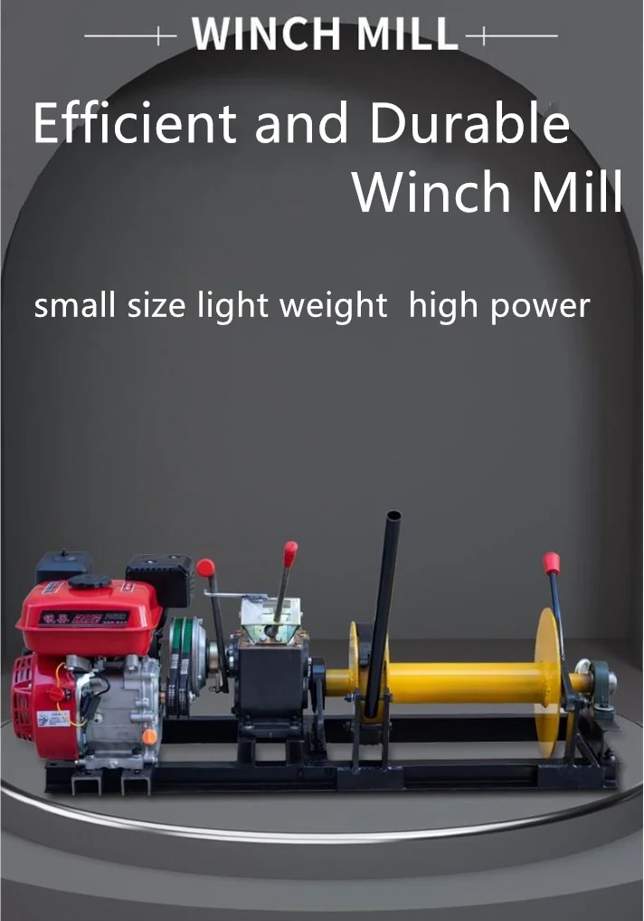 Gasoline diesel Electric Portable Capstan Winch Push Pull Gas Wire ...