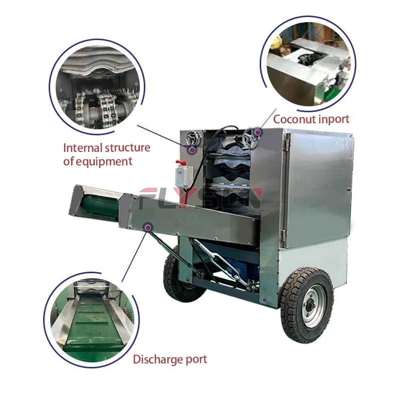 Efficient Coconut Dehusking with Flysun's Industrial Machine