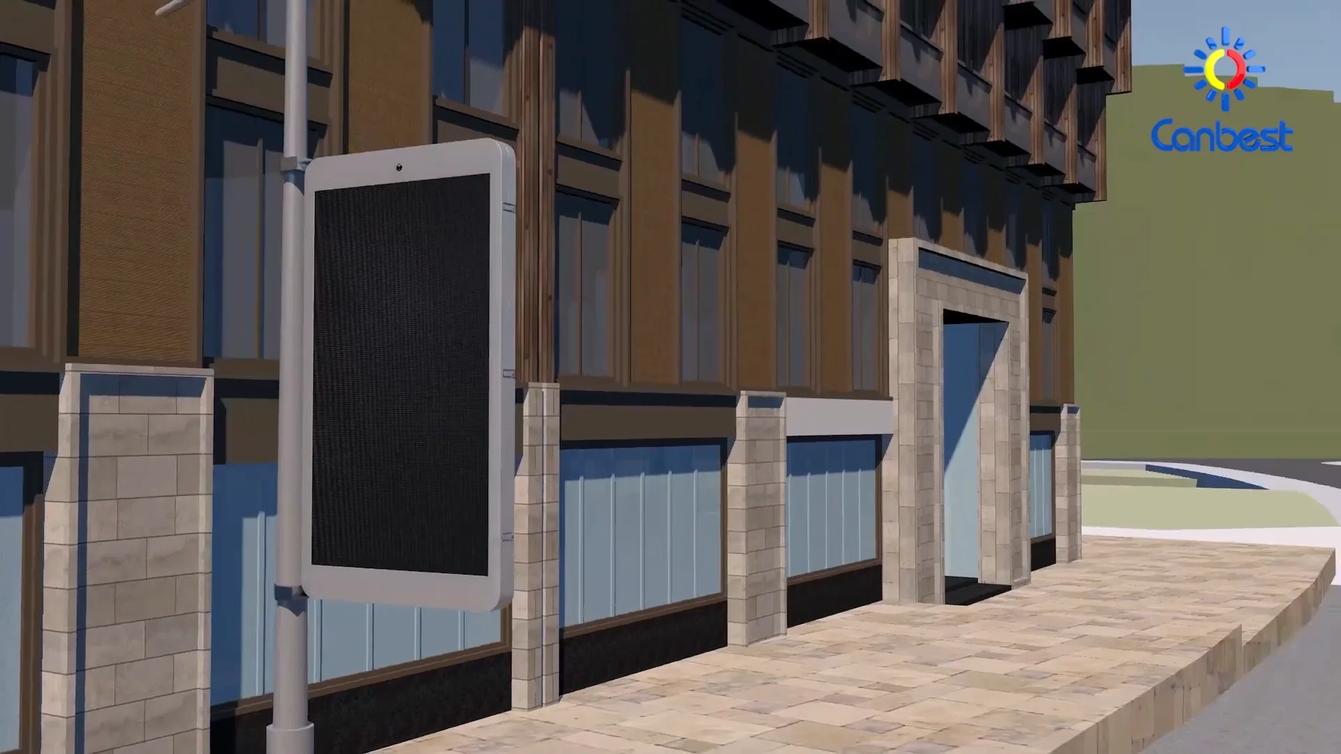 P4 Outdoor Waterproof Lamppost Road Pillar Digital Signage Sign Street ...