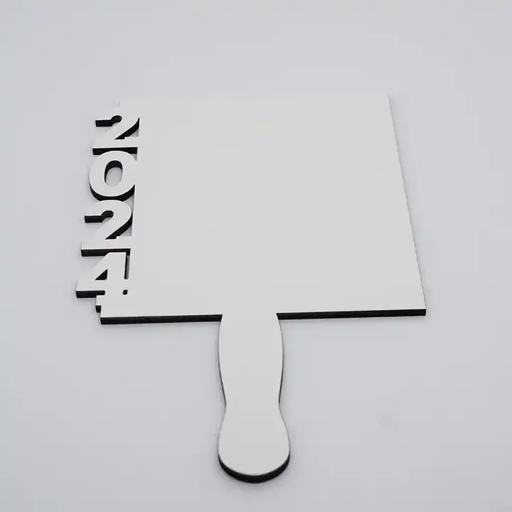10pcs/lot 5mm 2024 Sublimation Hand Paddle Church Fans Blank White ...