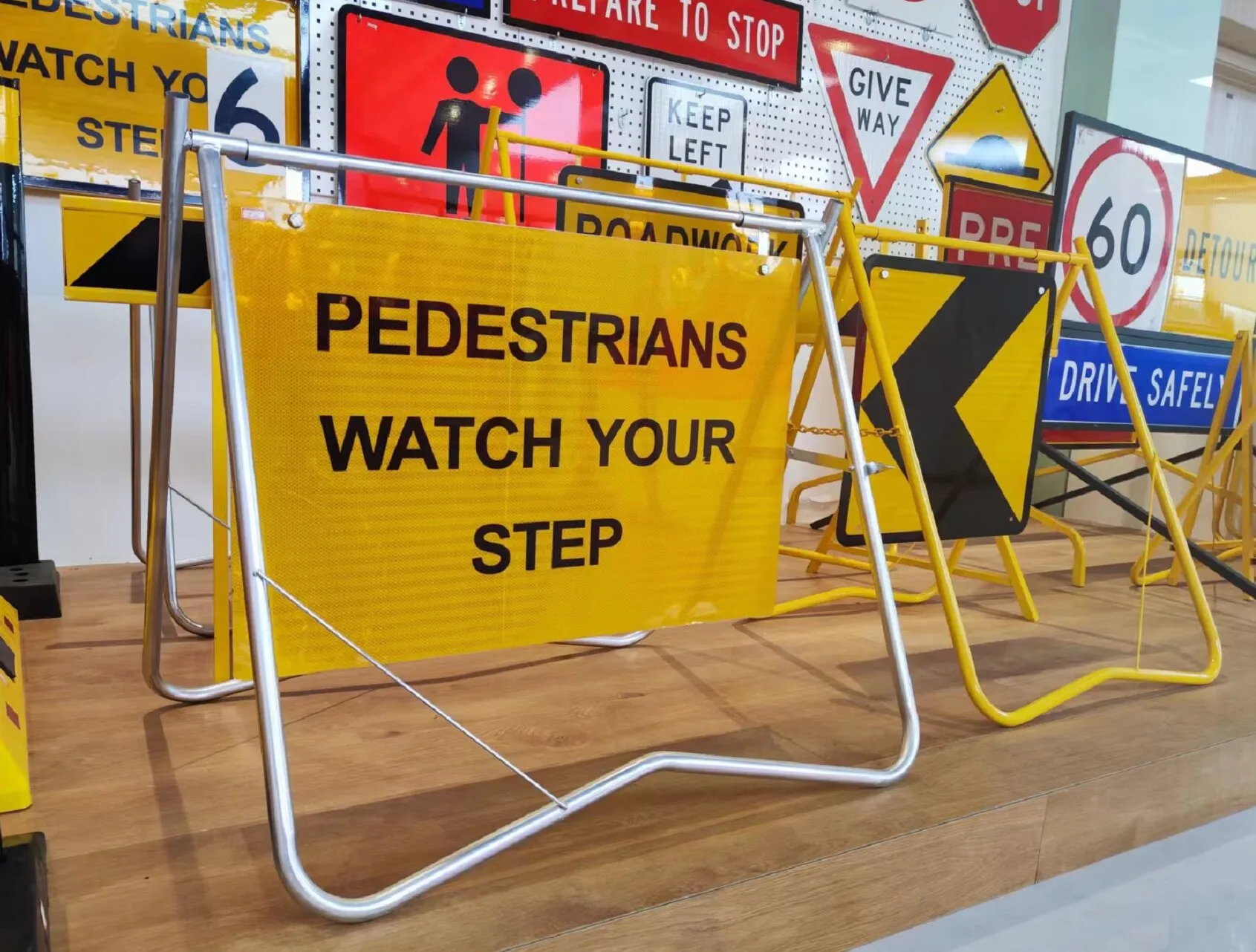 Australian Diggerman Construction Warning Traffic Sign Board