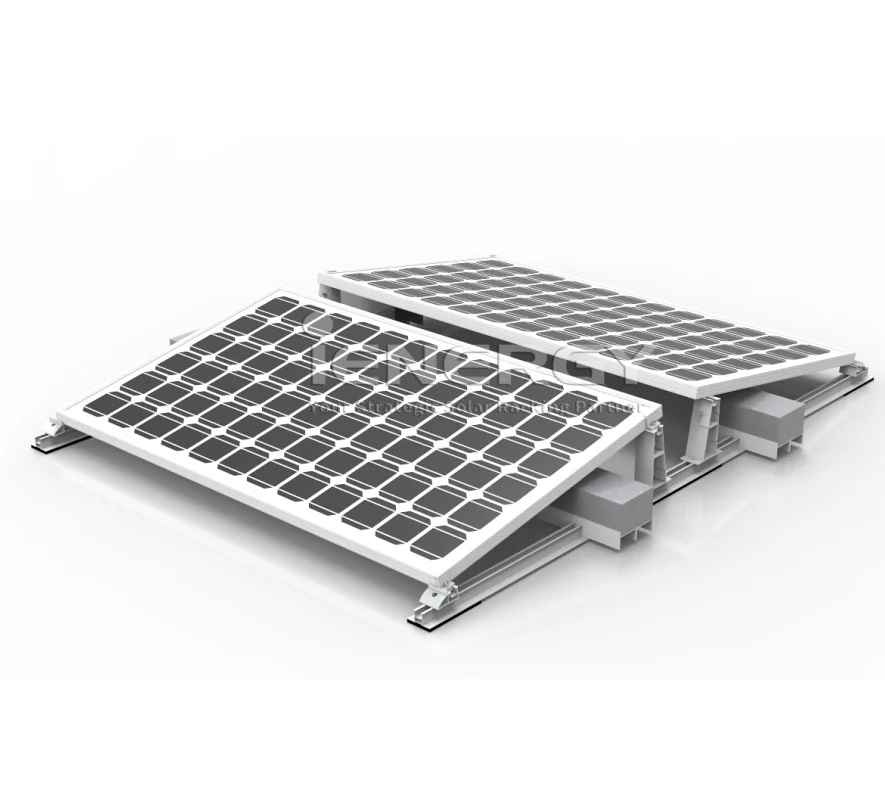 Flat Roof Solar Mounting System Aluminum Solar Racking Ballasted ...