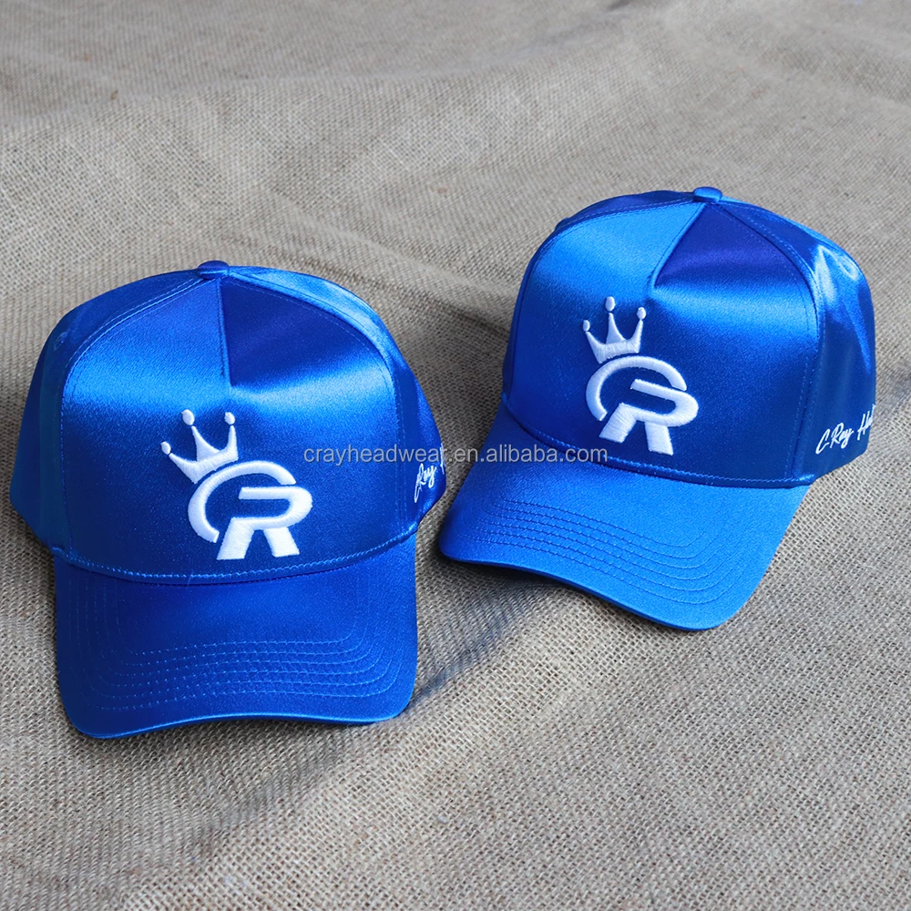 Oem Custom 5 Panel Baseball Cap Crystal Satin High Quality Men's Casual ...