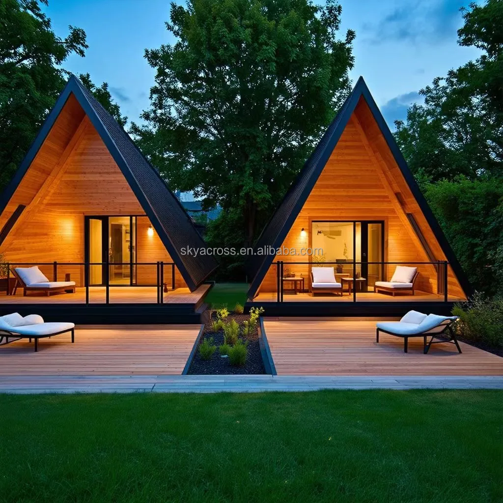 Triangle Shape Structure Small Cabin Tiny House Triangle House a Frame ...