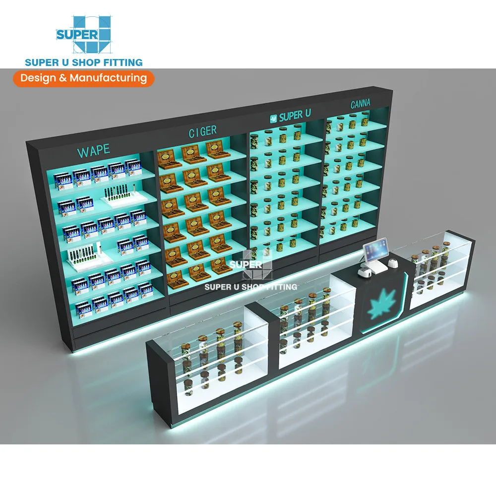 Head Shop Smoking Counter Leaf Store Furniture Tobacco Vitrine Medical ...