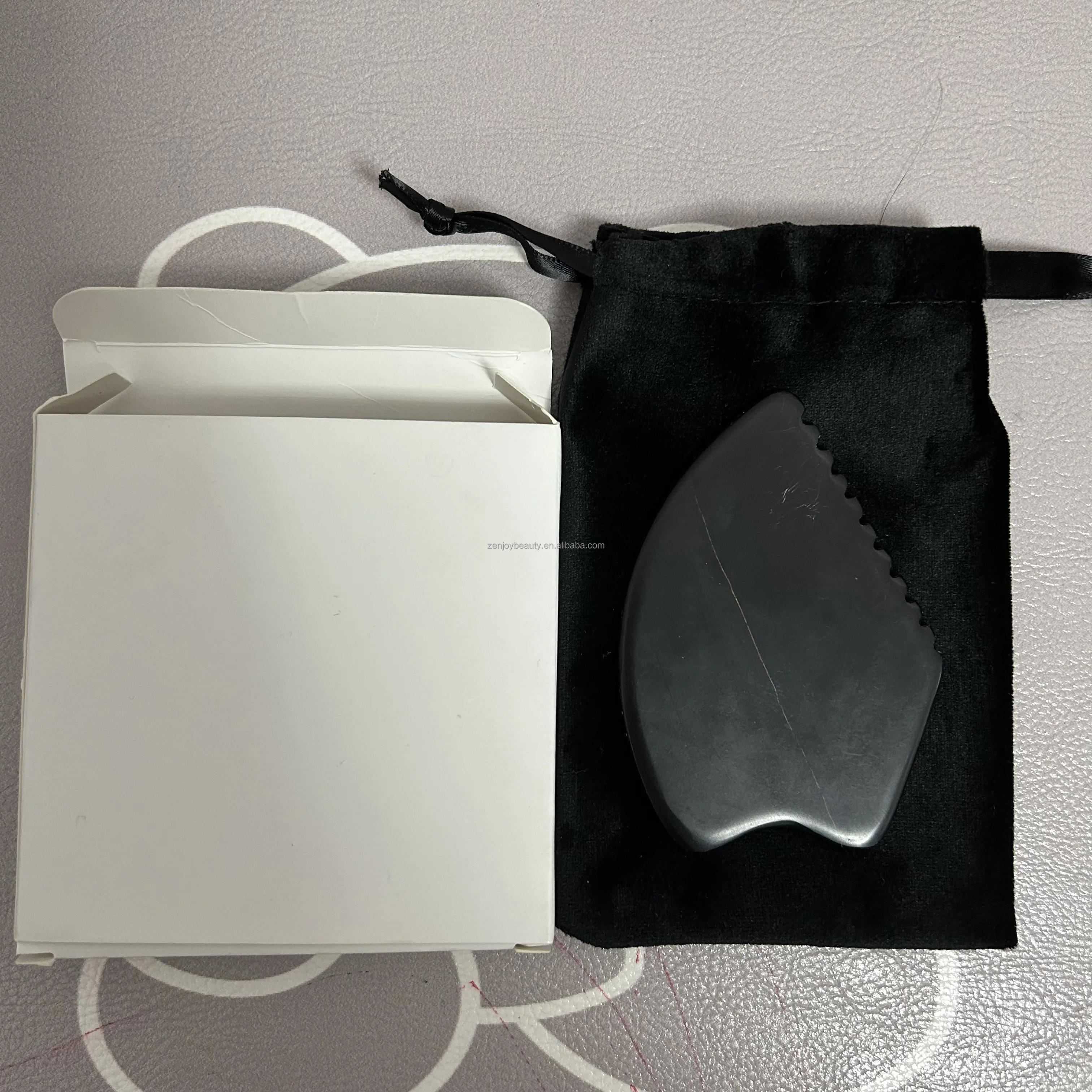 2024 Black Bian Stone Gua Sha Scraping Facial Body Traditional Scraper ...
