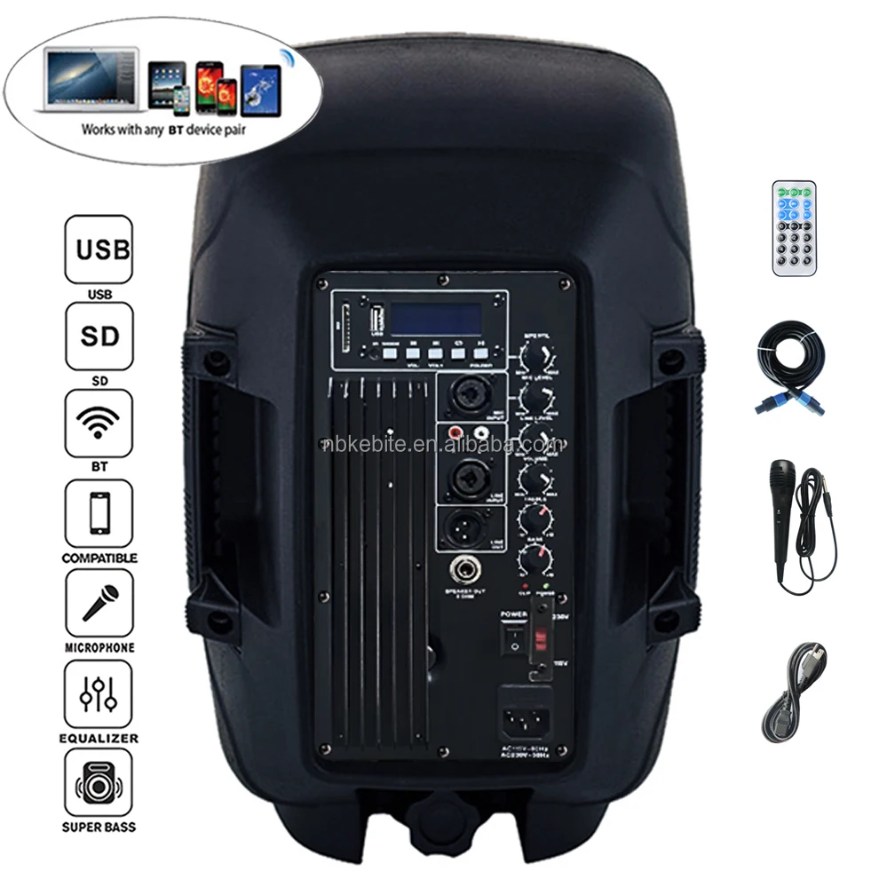800W 2 Way Powered PA Speaker System - Portable & Professional