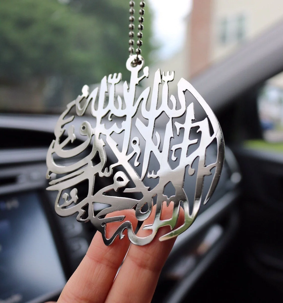 Hot Sell Islamic Car Hanging Decorative Car Pendant Metal Islamic Car ...