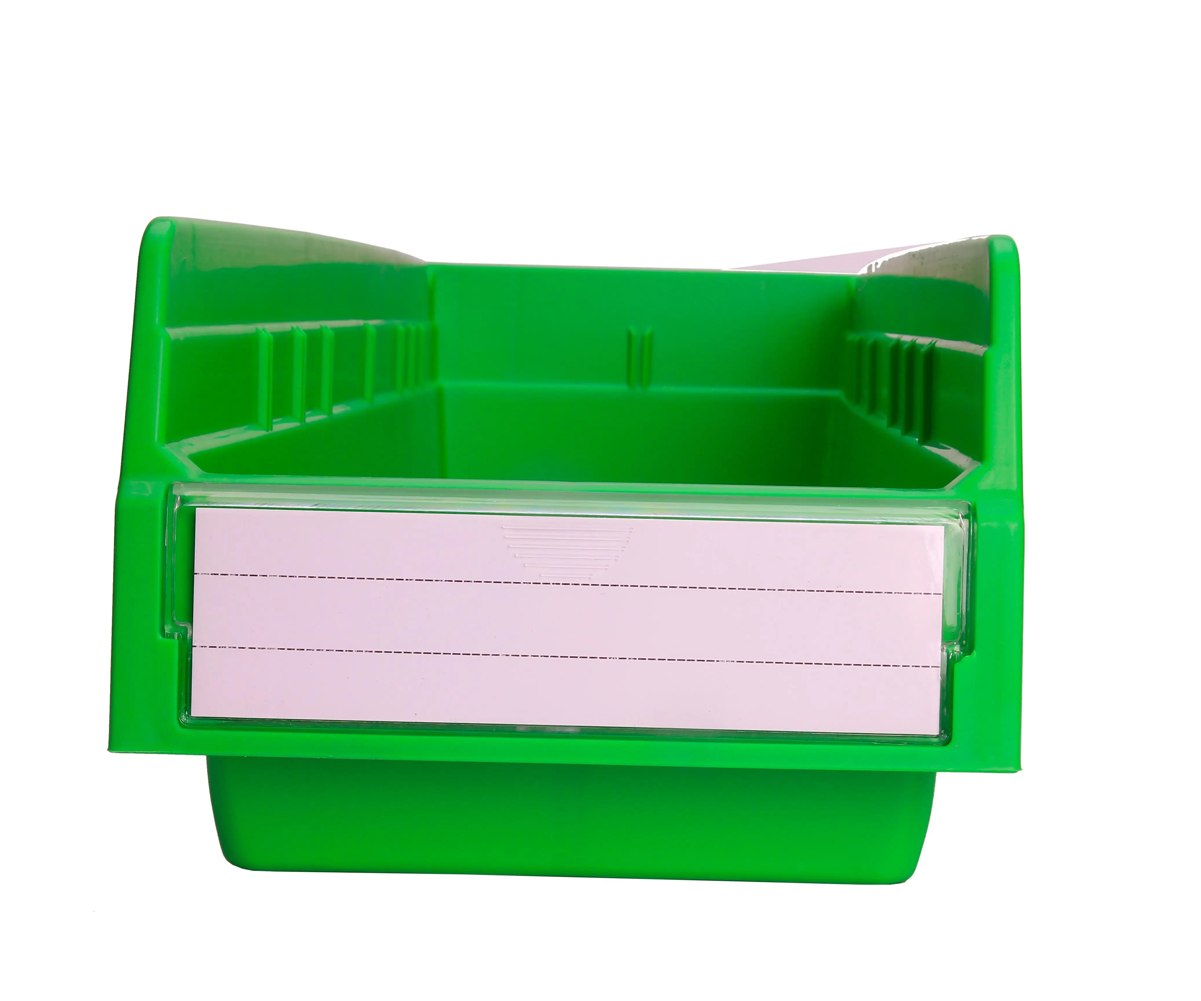 Plastic Shelf Bin With Dividers Racking Storage Container Parts Tool ...