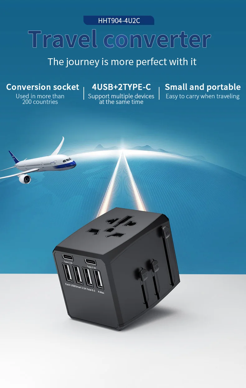 Easy To Carry When Traveling Travel Converter Conversion Socket ...