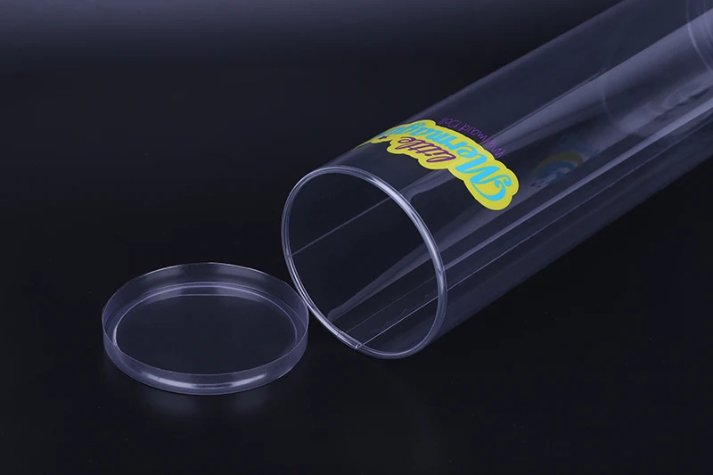 Custom Printing Retail Plastic Transparent Cylinder Tea Food Packaging ...