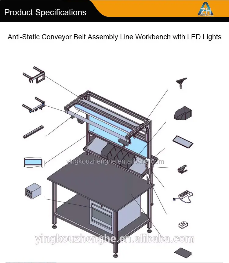 Industrial Electronic Assembly Line - Aluminium Profile Workbench