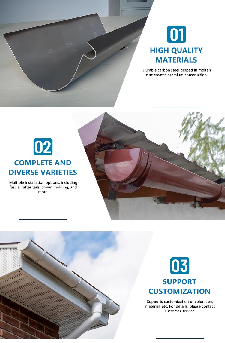 Processing 5 In. X 8 Ft Pvc Gutter Pvc Half-round Gutter Hdpe Plastic ...