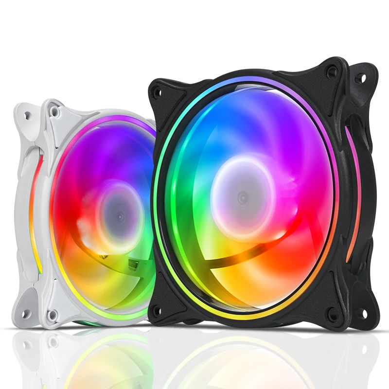 LED Light RGB Gaming PC Computer Fan LED Multi-Colors 120mm CPU Cooler ...