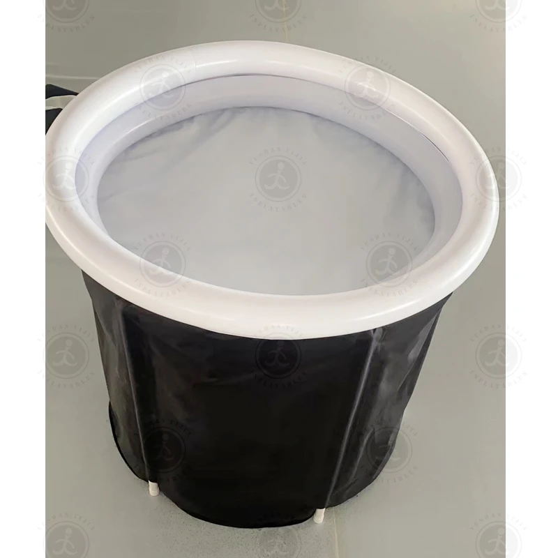Customized 75x75cm Inflatable Ice Bath Polyester Fabric Ice Bath ...