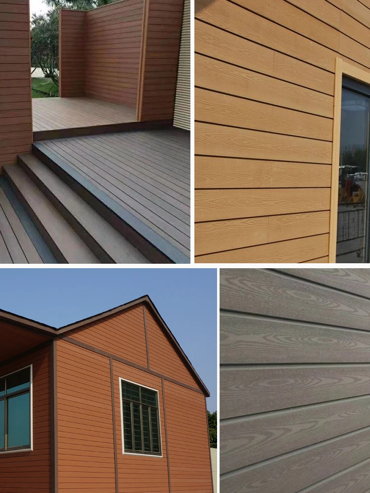 Wooden Grain Exterior Wpc Ceiling Panel Modern Decorative Wpc Siding ...