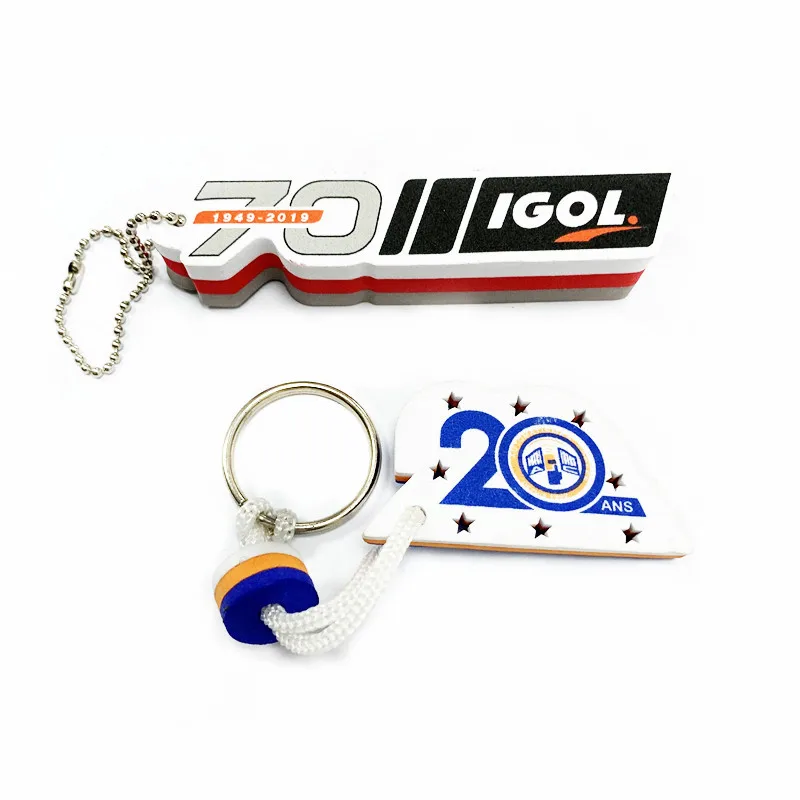 Custom 3d Cute Anime Car Eva Foam Nfl Keychains Floating Key Chain For ...