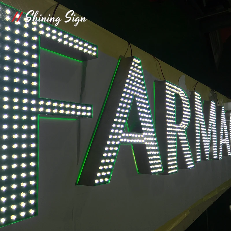 Shining Sign Advertising 3d Signboard Customization Metal Punching ...