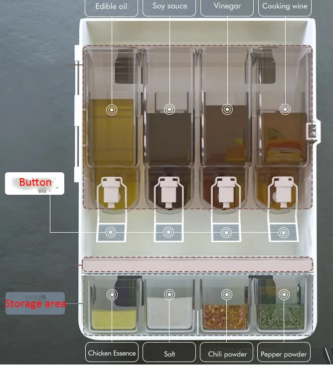 Wall Hanging Kitchen Edible Oil Pot Soy Sauce And Vinegar Containers ...