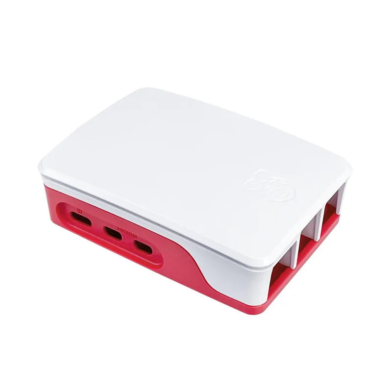 Raspberry Pi 5 Case Red White 2 in 1 Enclosure Clear Shell Optional ...