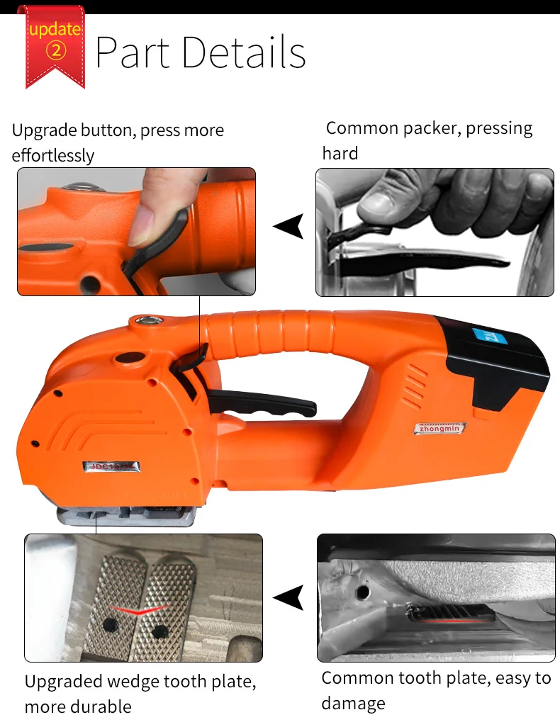 Rechargeable Lithium Battery Powered Automatic Strapping Machine ...