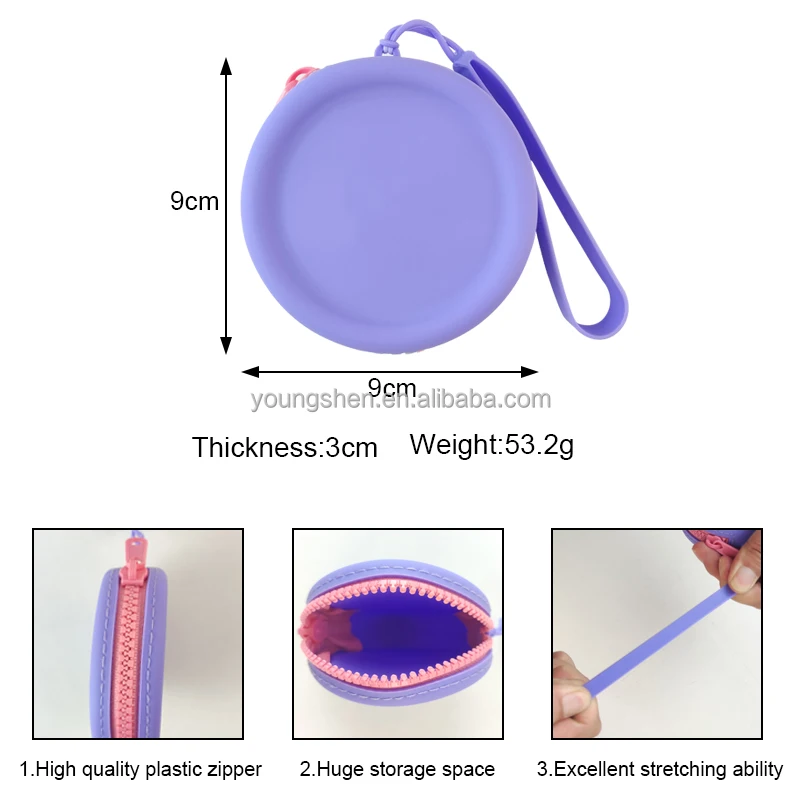 Custom Silicone Bag - Unisex Coin Purse with Zipper