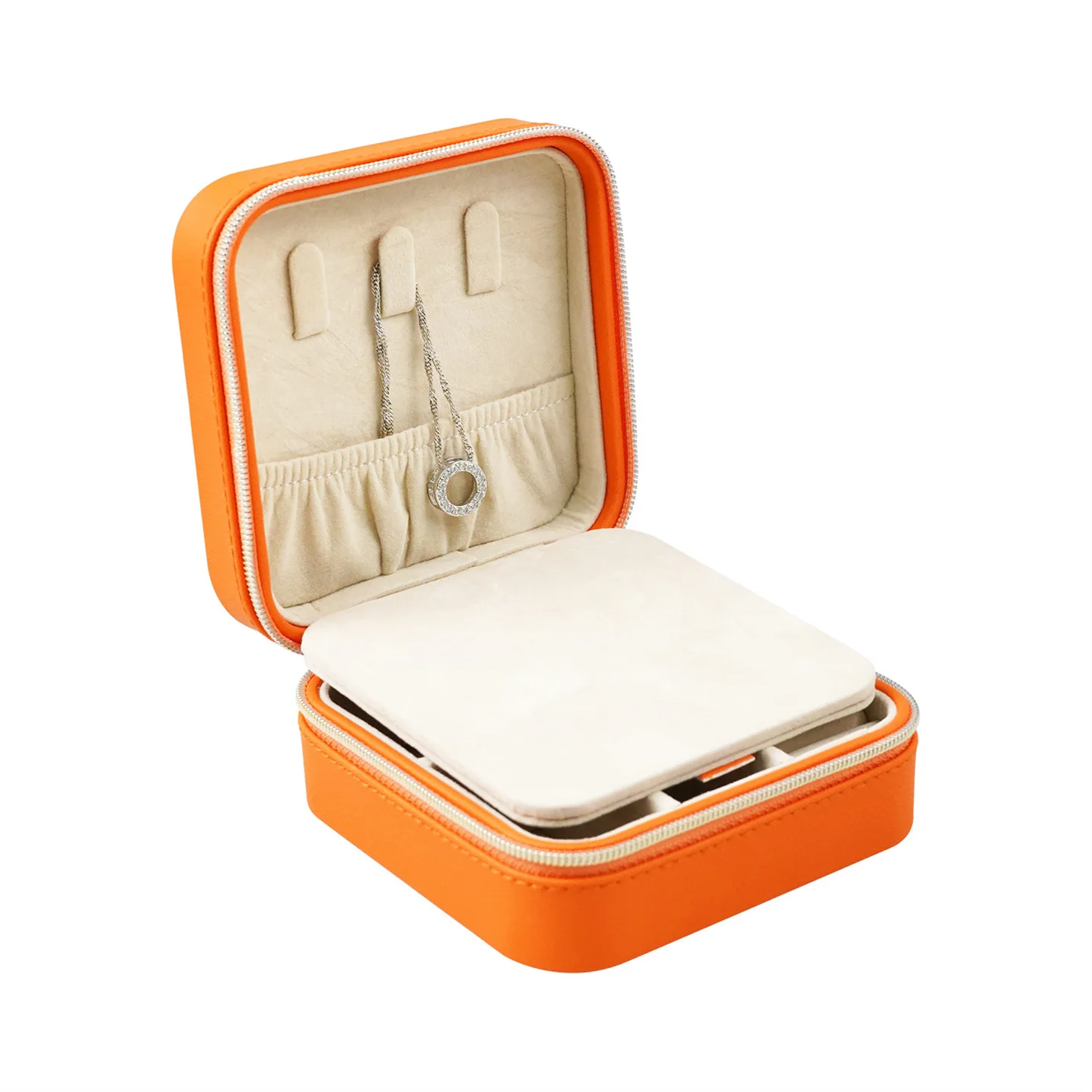 velvet organizer jewellery storage icebox packaging set clear wood lock ...