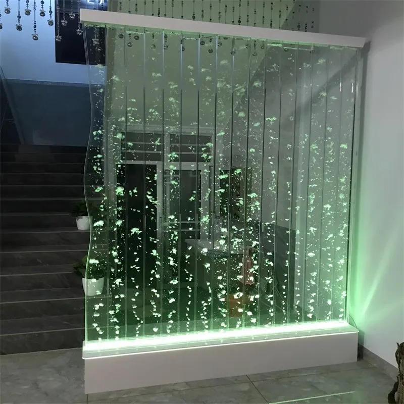 Modern Luxury LED Acrylic Aquarium Water Bubble Wall Screen