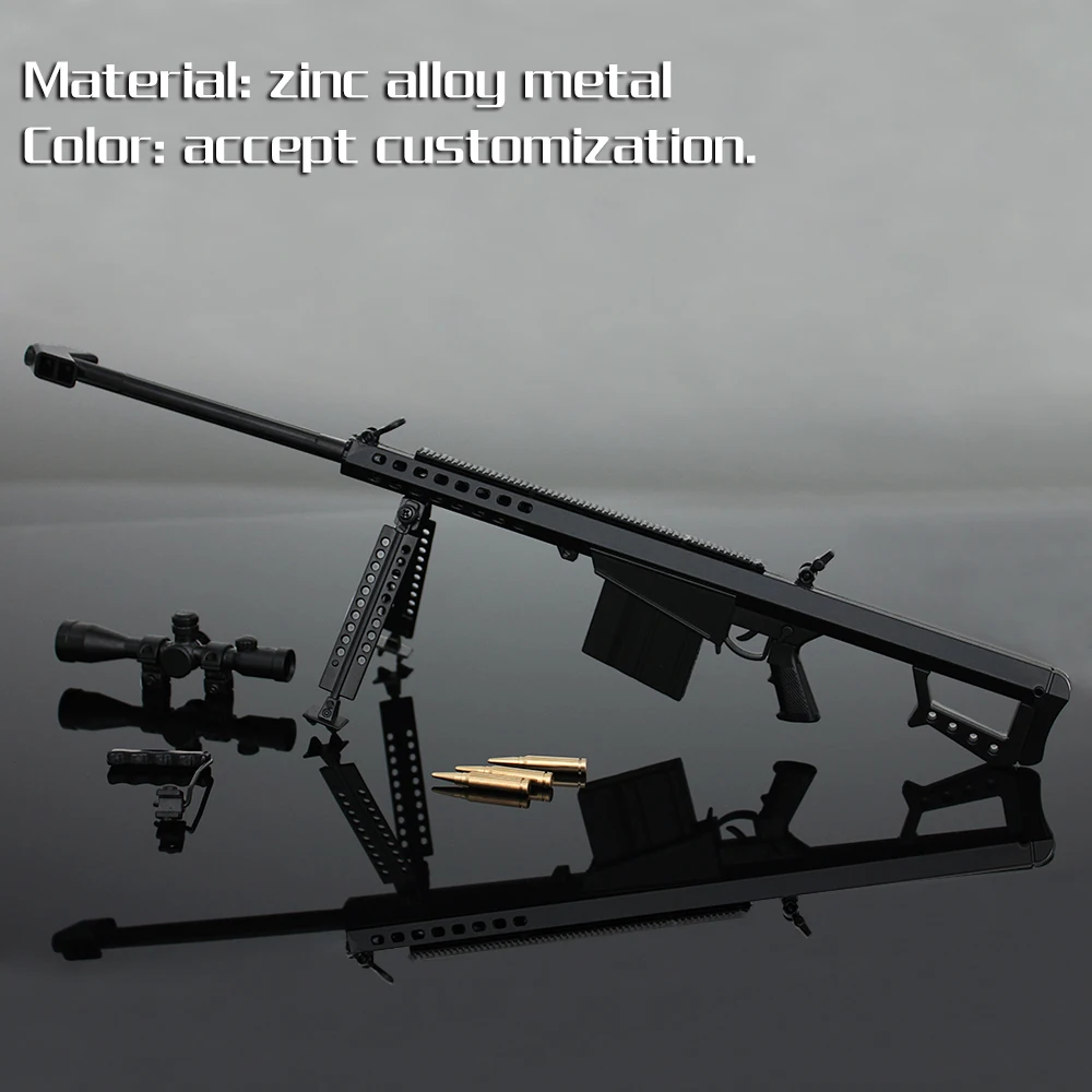 Assembly Barrett M82a1 Gun Model M4a1 Ar18 Black 1:3 Metal Model Gun ...