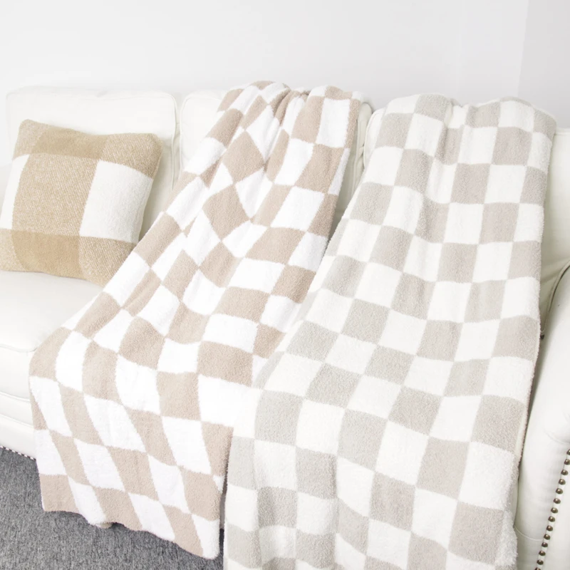 Custom Soft Warm Designer Chess Checkered Board Blanket