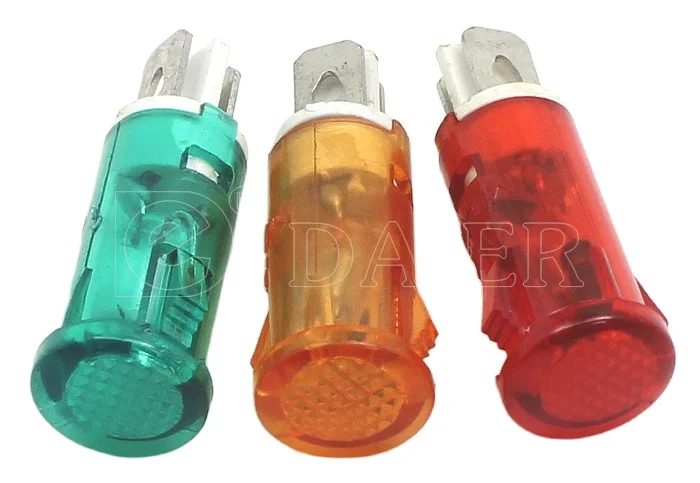10mm Plastic Indicator Light Transparent 12v Led Indicator Light Round ...