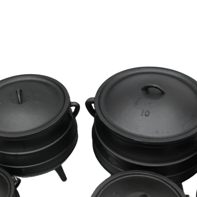 Wholesale Cast Iron Cauldron 3 Legged Cast Iron Potjie Pot Bbq Camping ...