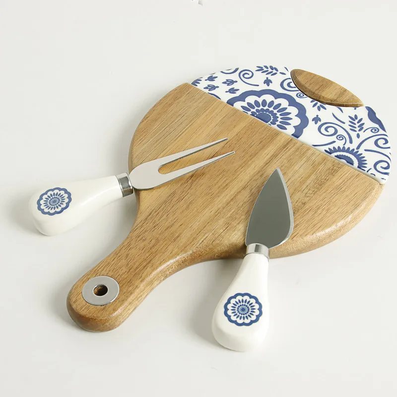 Acacia Ceramic Cheese Board Set - Best Selling & Customizable