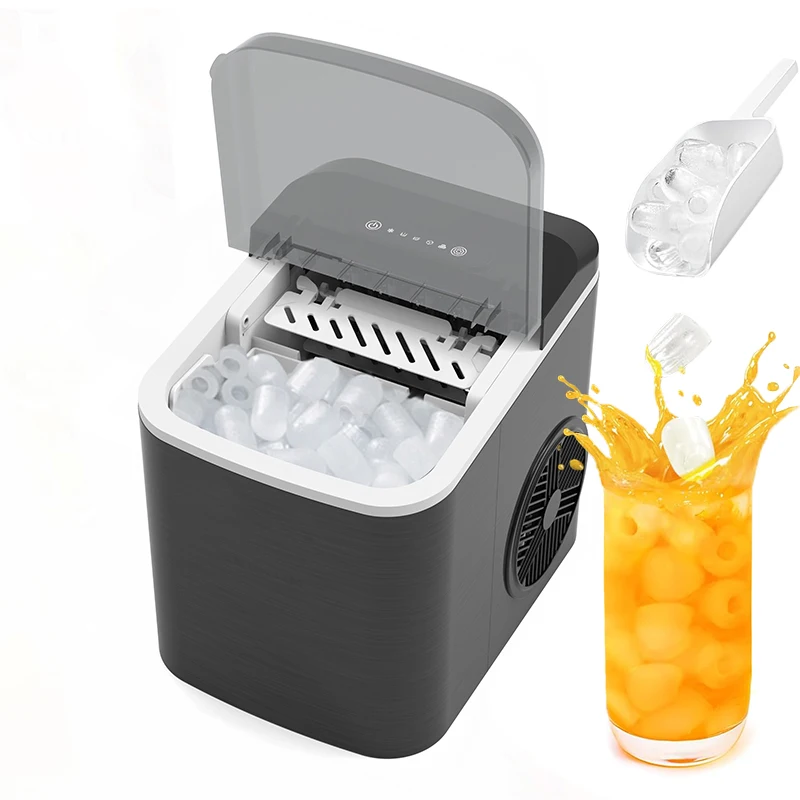 12Kg/24H Portable Ice Maker Self-Cleaning Countertop Ice Machine 2 ...